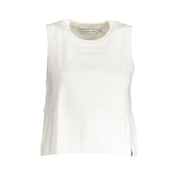 Calvin Klein | Tops | Calvin Klein Sleek Cottonpolyamide White Tank ...